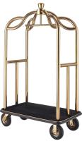China Hotel Luggage Cart Brass Stainless Steel 1140*670*H1950mm for sale