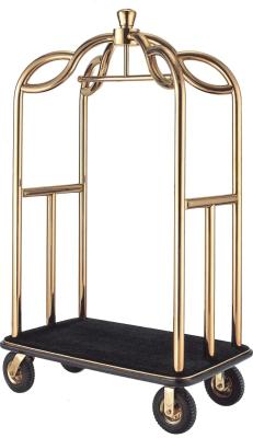 China Hotel Luggage Cart Brass Stainless Steel 1140*670*H1950mm for sale