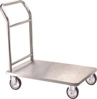 China Heavy-Duty Stainless-Steel Platform Trolleys for Easy Handling and Organized Linen Transport for sale