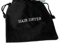 China Custom Logo High-End Velvet Storage Bags for Hotel Hair Dryers Customizable Flocked Pouches for Guesthouses Boutiques for sale