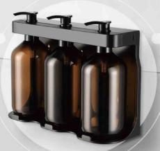 China Premium Stainless Steel Wall Mounted 500ml Shampoo and Soap Dispenser with Holder for Luxury Hotels and Commercial Bathrooms for sale