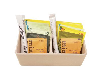 China Rice Husk tea box: 2/3 compartment sachet holder, Eco-Conscious Choice for Hotels for sale