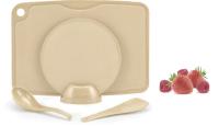 China 100% Eco-friendly Rice Husk Plates and Cutlery - Biodegradable and Dishwasher Safe for Hotels for sale