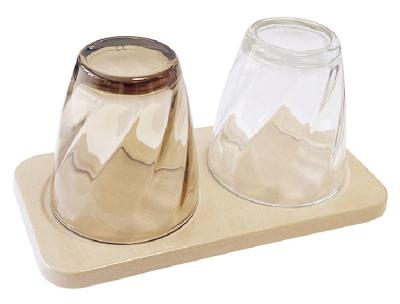 China Eco friendly Rice Husk Bathroom Trumbler tray for hotel for sale