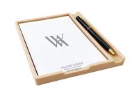 China Elegant Note Pad Box Made From Premier Rice Husk Fiber Easy To Clean Suitable For Hotels for sale
