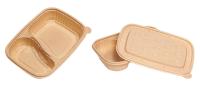 China Biodegradable Disposable Rice Husk Fiber  Meal box for cold or hot food for sale