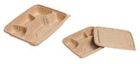 China Biodegradable Disposable Rice Husk Fiber  Meal box for cold or hot food for sale