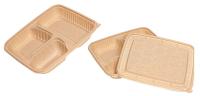 China Biodegradable Disposable Rice Husk Fiber  Meal box for cold or hot food for sale