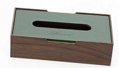 China Elegant and Durable PU Leather Tissue box for High End Hotels for sale