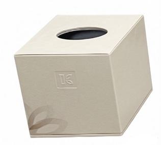 China Elegant PU leather tissue box holders square shape customizable colors logos perfect for hotel guestrooms for sale