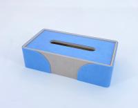 China Durable Elegant PU Leather rectangular Tissue Box Cover for Hotels Customizable Colors for sale