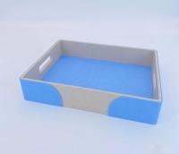China PU Leather Shoe Basket Customizable with Neat Design for High End Hotels Hotel Leather Products for sale