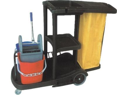 China Durable multifunctional Hotel Cleaning Trolley And Equipment including waterproof bags for hotels for sale