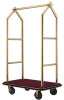 China Luggage Cart Featuring Heavy Duty Copper Frame and Rubber Wheels with Braking System for sale