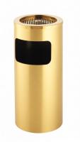 China Dia305*H670mm Floor Standing Ashtrays With Champagne Gold Coating for sale