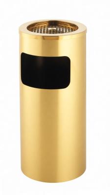 China Dia305*H670mm Floor Standing Ashtrays With Champagne Gold Coating for sale