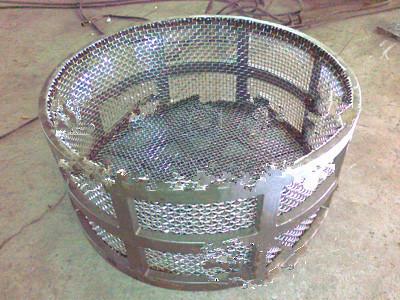 China Dia.750 x 350 high basket 1.4849 for well type furnace with 2520 mesh EB3088 for sale