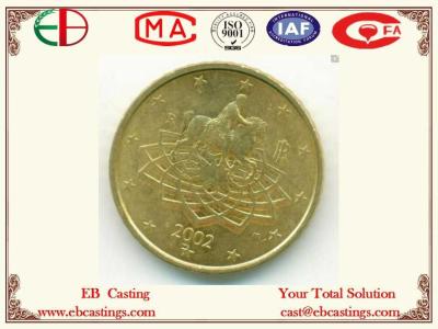 China Artwork 2002 Antique Brass Coin Gold Plated EB9066 for sale