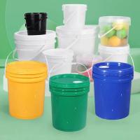 China Snap On Lid Type Plastic Paint Bucket With Heat Transfer Printing for sale