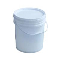 China Custom Printed Round Plastic Paint Bucket With Lid Metal / Plastic Handles for sale