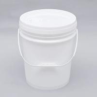 China Custom Printed Round Plastic Paint Buckets With Sturdy Handle for sale