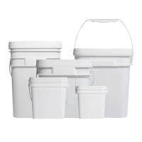 China Round Latex Canister Fluid Plastic Paint Bucket With Lid For Multi Purpose for sale