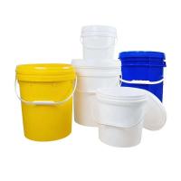 China Reusable Round Plastic Latex Paint Pail With Lid Custom Logo Printed for sale