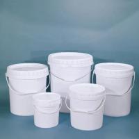 China Customized Colors Seed Storage Round Plastic Bucket With Lid Round Shape for sale