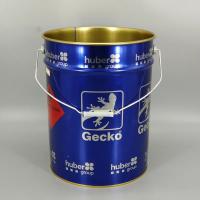 China Corrosion Resistant Metal Paint Buckets With Custom CMYK Printing for sale