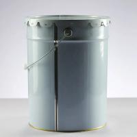 China Heavy Duty Removable Lid Metal Paint Bucket With Lid For Packing Chemicals Paint for sale