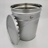 China Customized Tinplate Pails Bucket With CMYK Logo And Metal Handle for sale