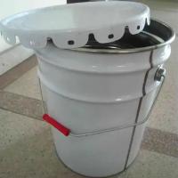 China Tinplate Pail Rust Resistant Iron Metal Paint Bucket With CMYK Printing For Water Based Paint Storage for sale