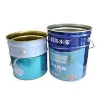 China Stackable Customized Color Iron Lubricating Oil Bucket With Removable Lid for sale