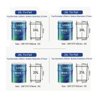 China 1L-40L Stackable Metallic Lubricant Keg Industrial Metal Pail With Lid Customization Available for sale