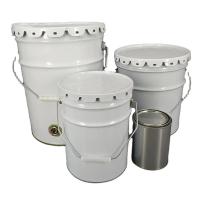 China Metal Oil Lubricant Industrial Metal Bucket 1-40L Capacity With Screw Caps for sale