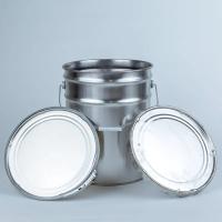 China Corrosion Resistant 25 Litre Paint Bucket Iron Oil Drum Stackable And Customizable for sale