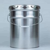 China Heavy Duty Steel Handle 5 Gallon Metal Paint Bucket Tight Lid Seal And Cylindrical Shape for sale