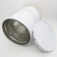 China Corrosion Resistant Silver Iron Seed Storage Industrial Metal Bucket Steel Pail With Lid for sale