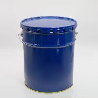 China 15L Cylindrical Leak Proof Iron Metal Paint Bucket And Lid For Chemical Storage for sale