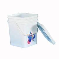 China Multi Capacity Durable Plastic Square Bucket With Lid For Indoor / Outdoor Liquid Storage for sale
