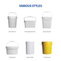 China 18 Liter Heavy Duty Square Plastic Buckets With Snap On Lids for sale