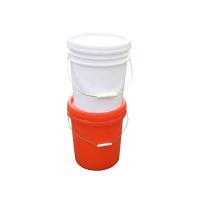 China Customizable White Round Packaging Heavy Duty Plastic Buckets With Lids 10 Gallon Bucket With Lid for sale