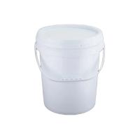 China Heavy Duty Commercial Round Plastic Tubs With Handles Snap On Lid And Custom Logo Printing for sale