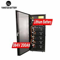 China 384V 200Ah High Voltage Lithium Battery Lifepo4 Li Ion HV 76kwh With Cabinet for sale