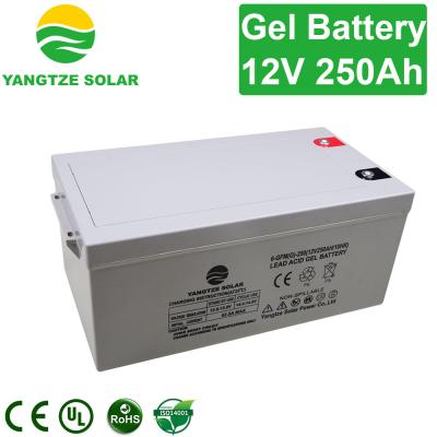 China OEM 12V 250Ah Deep Cycle Gel Battery 70kg for sale