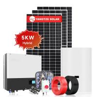 China Rooftop 5kw Hybrid Inverter Kit  Photovoltaic System With Alimimium Alloy Mounting Bracket for sale