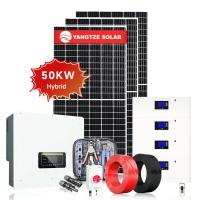 China 50KW Hybrid PV System All Black MBB Monofacial Bifacial Solar Panel for sale