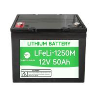 China Deep Cycle LiFePo4 Lithium Ion Solar Battery 12V 50AH Solar Panels Energy storage for sale