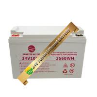 China Waterproof 24V 25.6V 100ah Lithium Ion Solar Battery 21.50kg for sale