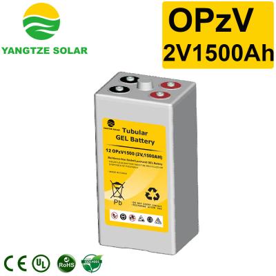 China Custom 2V 1500Ah Tubular OPZV OPZS Battery For Wind Energy System for sale